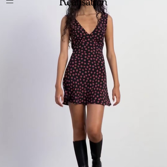 Realisation Par | Dresses | Realisation Par Black And Red Mini Dress ...